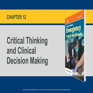 Nancy Caroline Emergency Paramedic Chapter 12 | PPTX