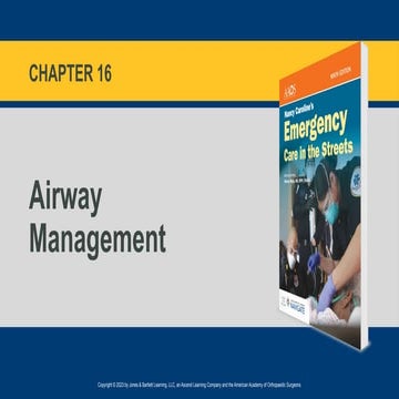 Nancy Caroline Emergency Paramedic Chapter 16 | PPTX