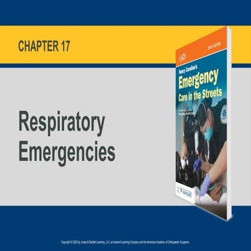 Nancy Caroline Emergency Paramedic Chapter 17 | PPTX