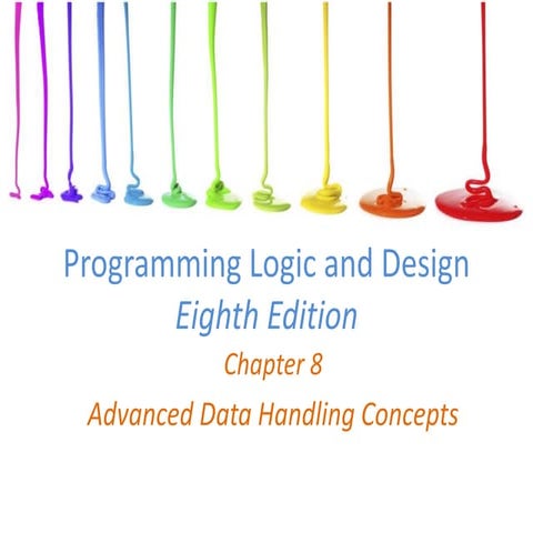 Programming Logic And Design Working With Data Pptx Databases 9686