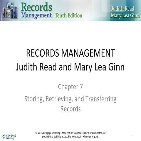 Irmt managing record centers: A procedure manual | PDF