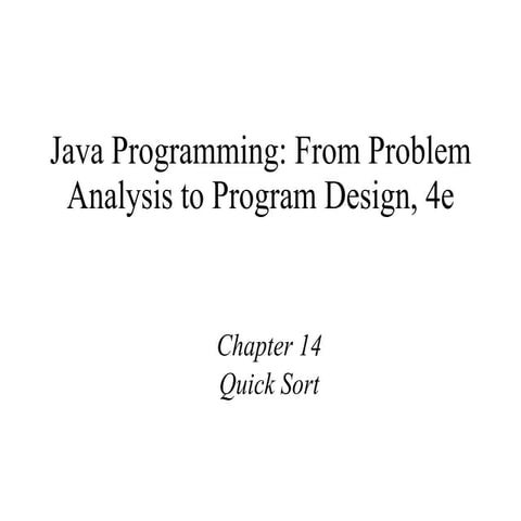 Chapter 14 quick_sort | PPT