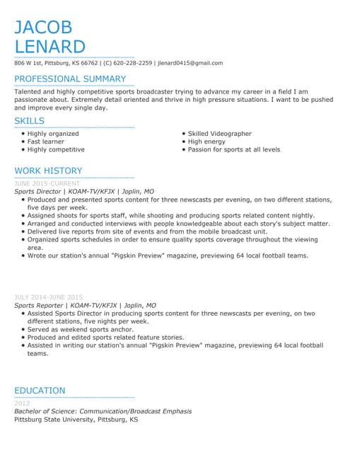 Nick Final Resume- 11-3-14 | PDF