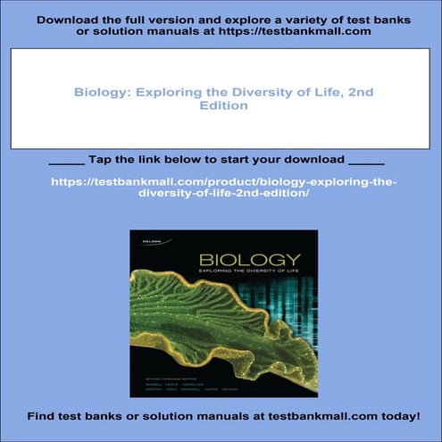 Biology: Exploring the Diversity of Life, 2nd Edition | PDF