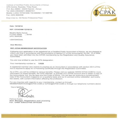 ICPAK Registration | PDF