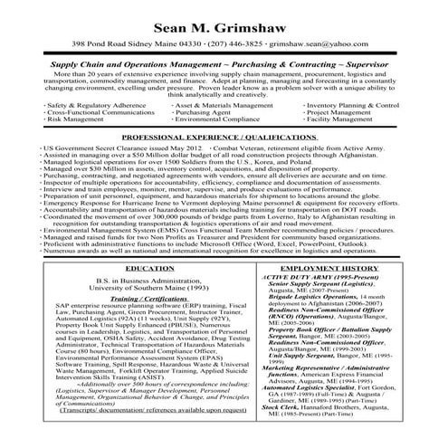 Resume Sean Grimshaw | PDF