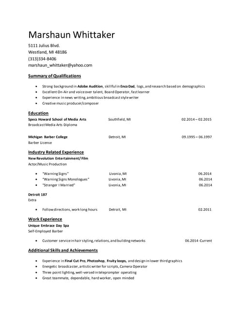 Mark J. Russell -current resume | PDF | College Education | Education