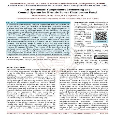An Automatic Temperature Monitoring and Control System for Electric ...