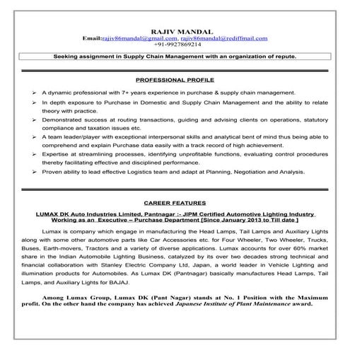 rajiv Resume-2 | PDF