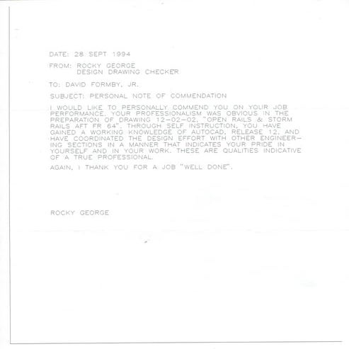 Personal note of Commendation | PDF