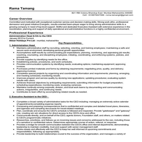Rama Resume | PDF