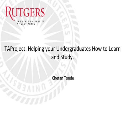 HowtoHelpUGStudySmart | PPT