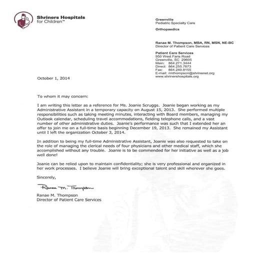 Letters of Recommendation | PDF