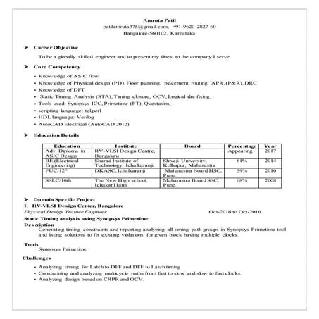 Amruta RV_VLSI(RESUME) | DOCX