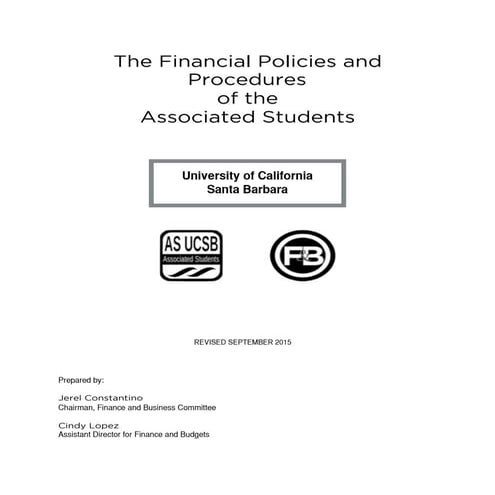 15-16 Financial Policies and Procedures | PDF