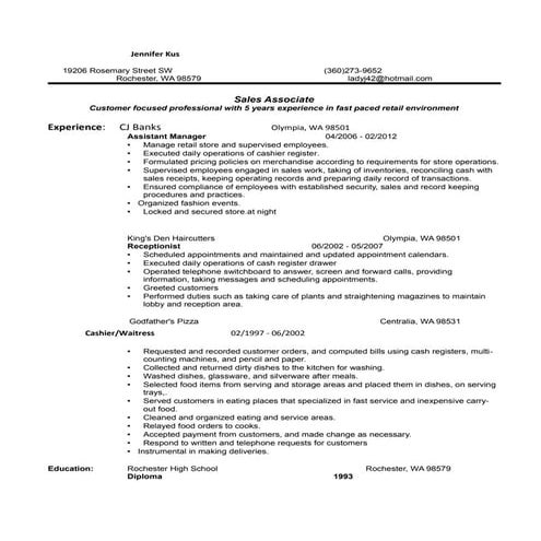 Jack Ryan Resume (PDF) | PDF