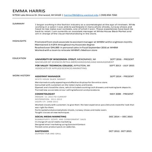 Gabrielle a. claxton resume | PDF