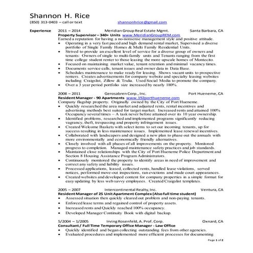 Shannon Rice - Resume - 11242014 | PDF