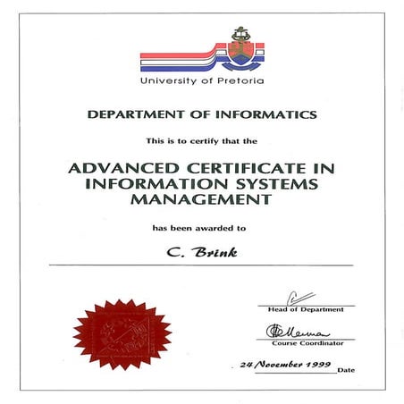 ACSIM Certificate | PDF