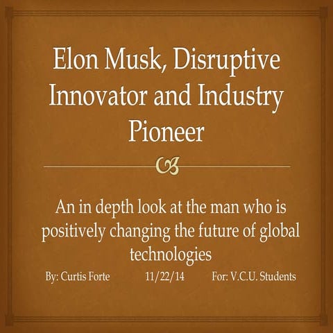 Presentation About Elon Musk | PPTX