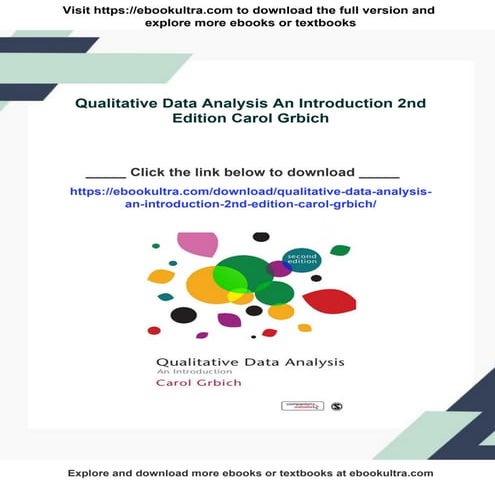 Qualitative Data Analysis An Introduction 2nd Edition Carol Grbich | PDF