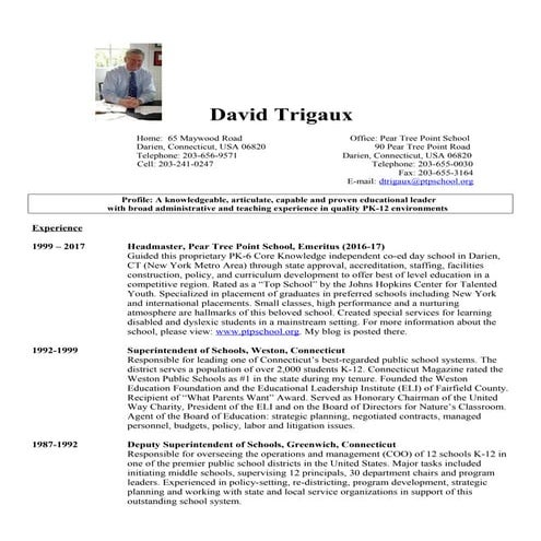 David Trigaux resume 2016 | DOC