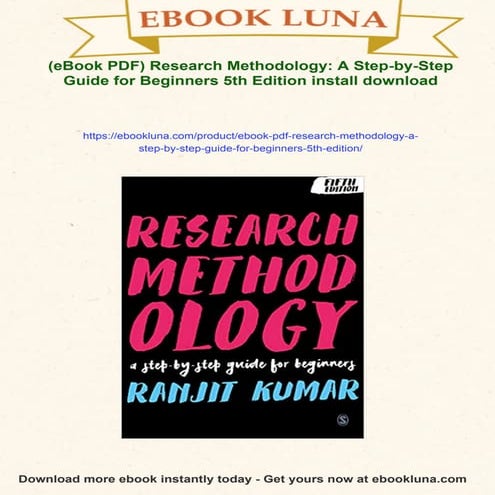 (eBook PDF) Research Methodology: A Step-by-Step Guide for Beginners ...
