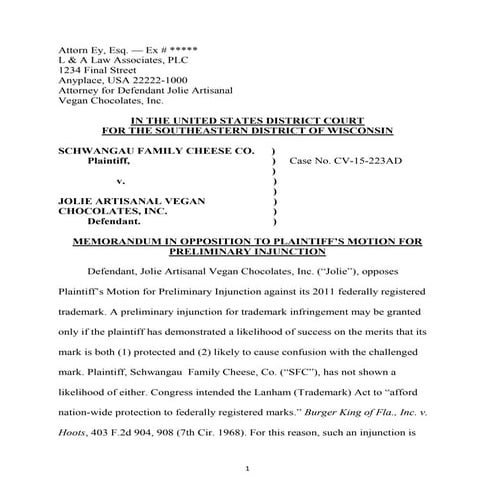 Writing Sample (Legal Advocacy) | PDF