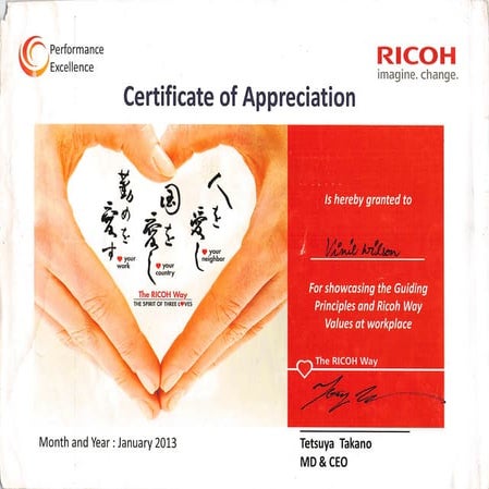 Ricoh Way award | PPT