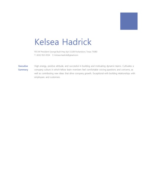 Sydney Resume 2 | PDF