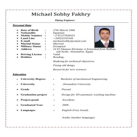 Michael CV. | PDF