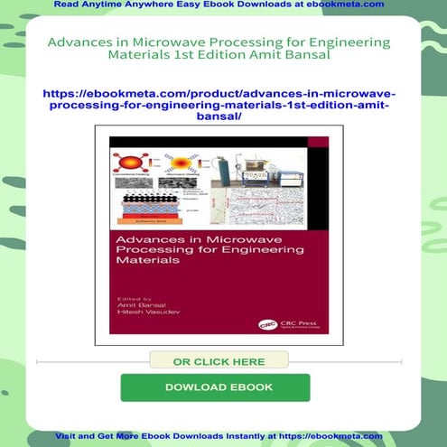 Advances in Microwave Processing for Engineering Materials 1st Edition ...