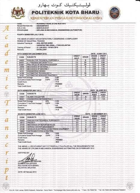 NTU transcript | PDF