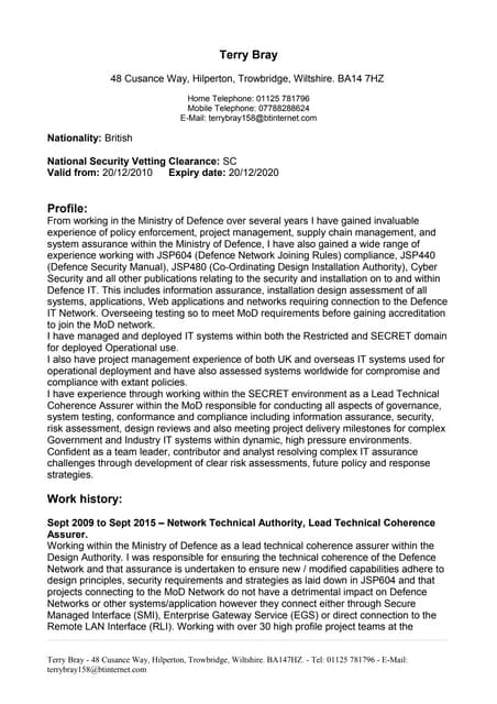 Terry Bray presentations