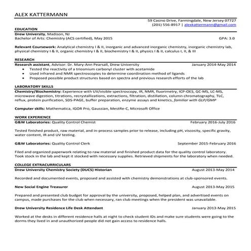 AWK resume | PDF