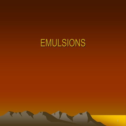 Emulsions | PPT