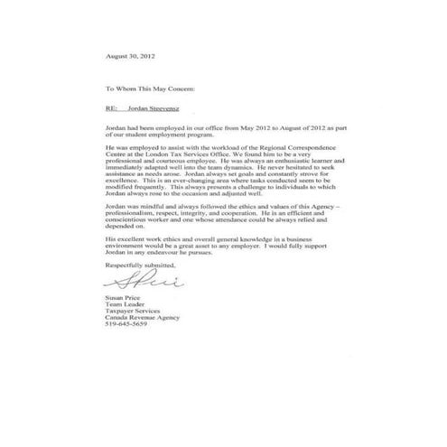 Steevensz - Reference Letter | DOCX