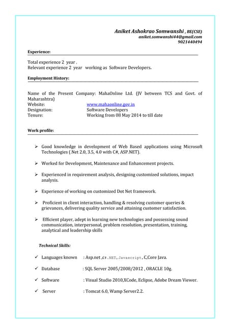 CV Information Technology Specialist Ranjit 2020 | DOCX | Computer Networking | Computing