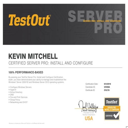 Server Pro Cert | PPT