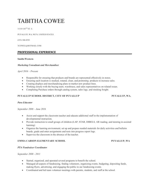 Julie Manfredi Resume | PDF
