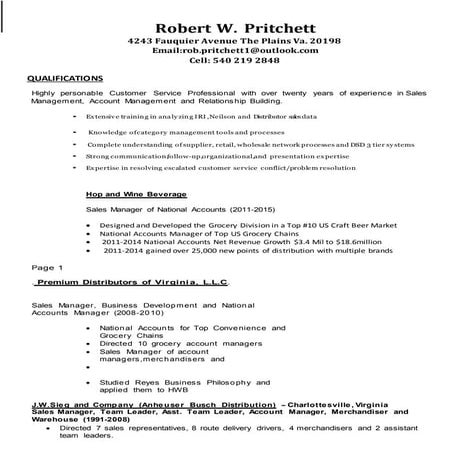 Rob Pritchett Resume 2016 | PDF