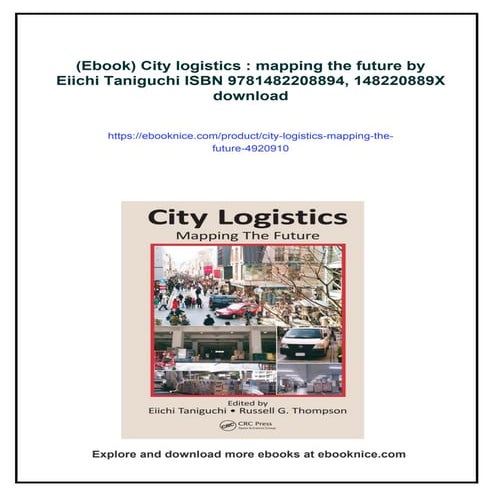 (Ebook) City logistics : mapping the future by Eiichi Taniguchi ISBN ...