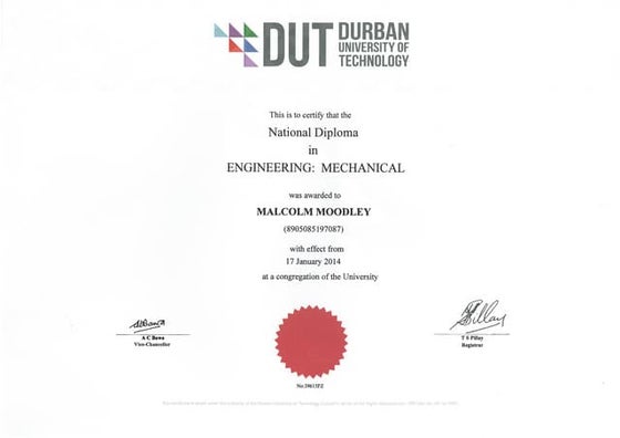 Diploma of Mechanical Engineering | PDF