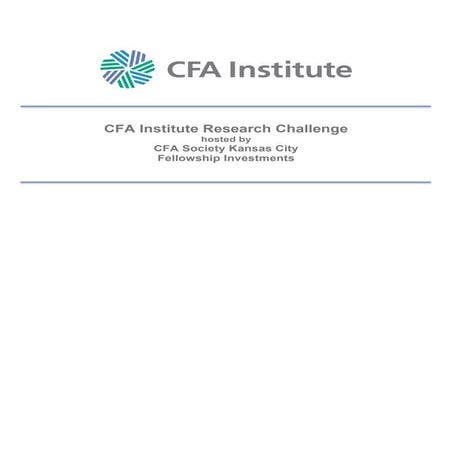 Fellowship Investments CFA Research Challenge | PDF