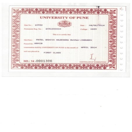 Degree Certificate | PDF