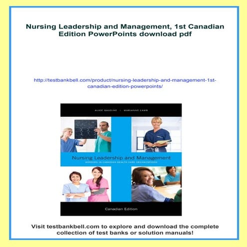 Nursing Leadership and Management, 1st Canadian Edition PowerPoints | PDF