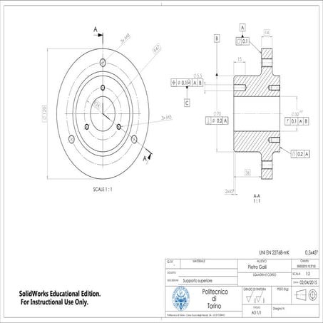 Engineering drawing of a spur gear | PDF