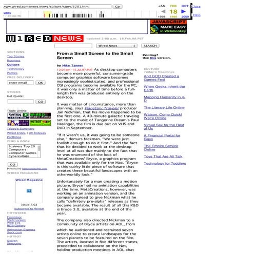 Culture News from Wired News | PDF | Computer Animation | Computer ...