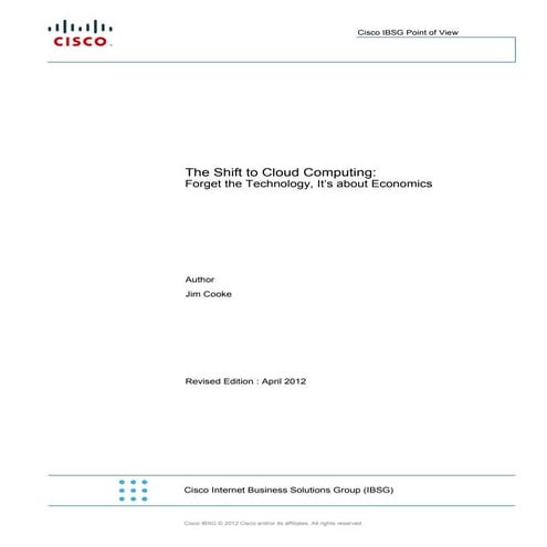 Economics of cloud computing | PPTX