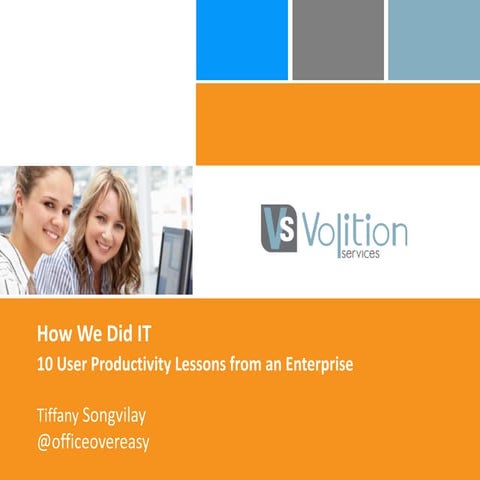 User Productivity Lessons Learned | PPT